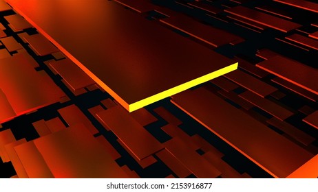 Gold Blocks Computer Generated 3d Render Stock Illustration 2153916877 ...