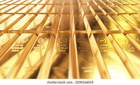 Gold Bricks Stack Gold Bullion Bars Stock Illustration 2030166014 ...