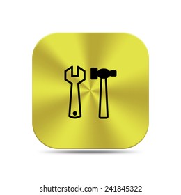 Gold Button Tools Icon Stock Illustration 241845322 | Shutterstock