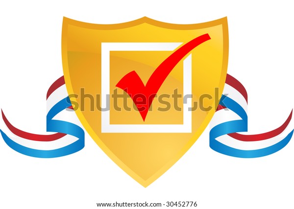 Gold Checklist Crest Stock Illustration 30452776 | Shutterstock