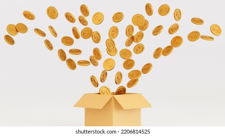 200 Gold coins burst render Images, Stock Photos & Vectors | Shutterstock