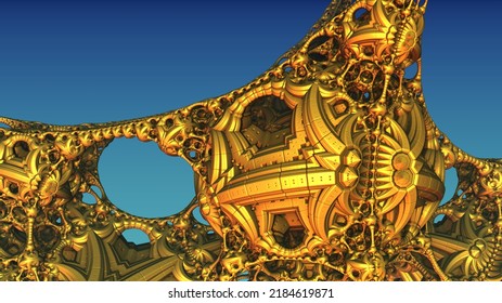 Gold Construction Structures Abstract Metallic Fantastic Stock ...