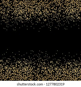 Gold Dust Falling Down Behing Black Stock Illustration 1277802319 ...