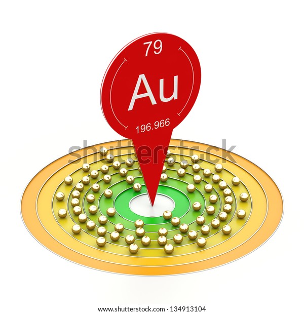 Gold Element Periodic Table Electron Configuration Stock Illustration ...