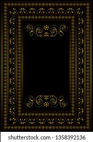 Gold Frame Borders Pattern Curved Stripes 스톡 일러스트 1358392421 | Shutterstock