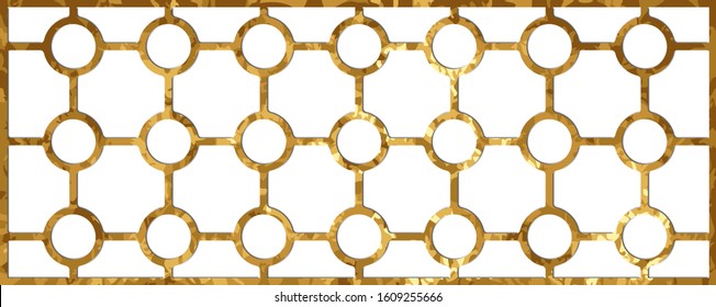 Gold Gilded Pattern On White Background Stock Illustration 1609255666 ...
