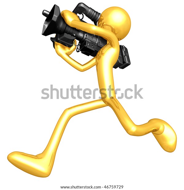 Gold Guy Cameraman Stock Illustration 46759729 | Shutterstock
