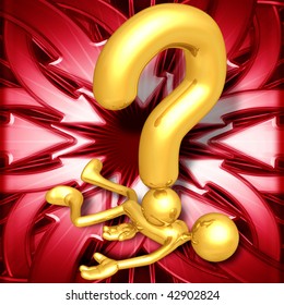 Gold Guy Question Stock Illustration 42902824 | Shutterstock