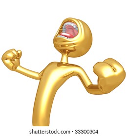 Gold Guy Rage Stock Illustration 33300304