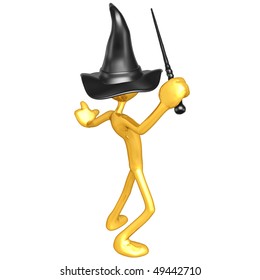 Gold Guy Wizard Stock Illustration 49170472
