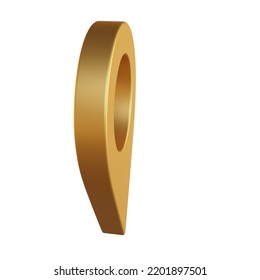 Gold Location Mark Gold Map Point Stock Illustration 2201897501 ...