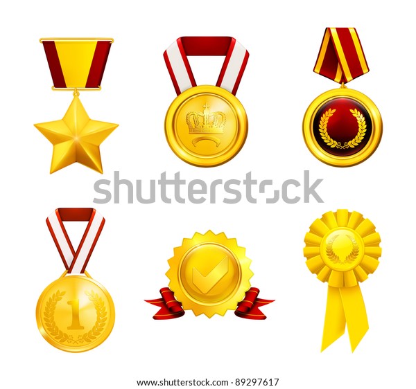 Gold Medal Bitmap Copy Stock Illustration 89297617 | Shutterstock