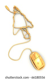 Gold Mouse Cable Cursor Stock Illustration 66180556 | Shutterstock