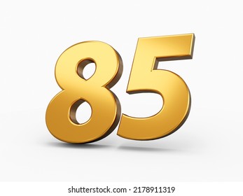 Gold Number 85 Eighty Five Isolated Stock Illustration 2178911319 ...