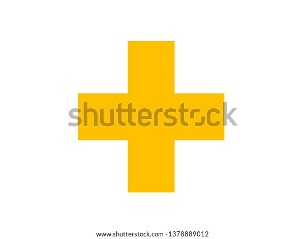 Gold Orange Equation Shape Plus Sign Stock Illustration 1378889012 ...