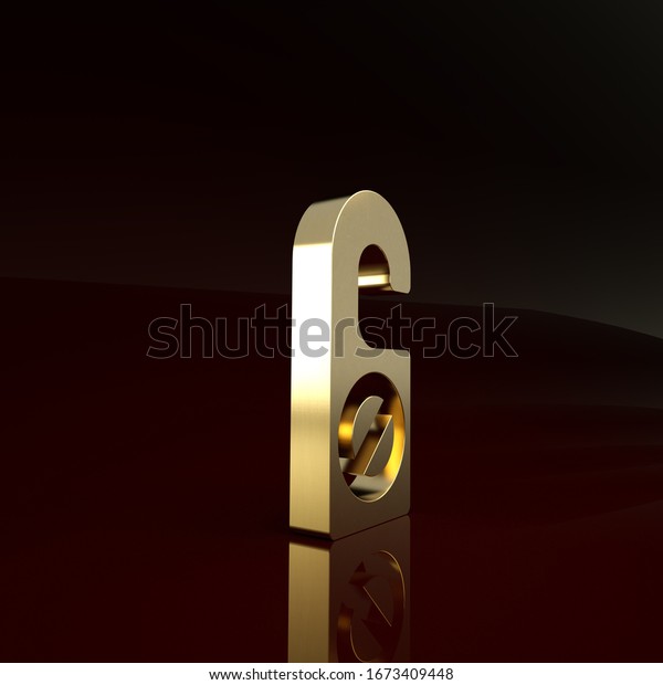 Gold Please Do Not Disturb Icon Stock Illustration 1673409448 ...