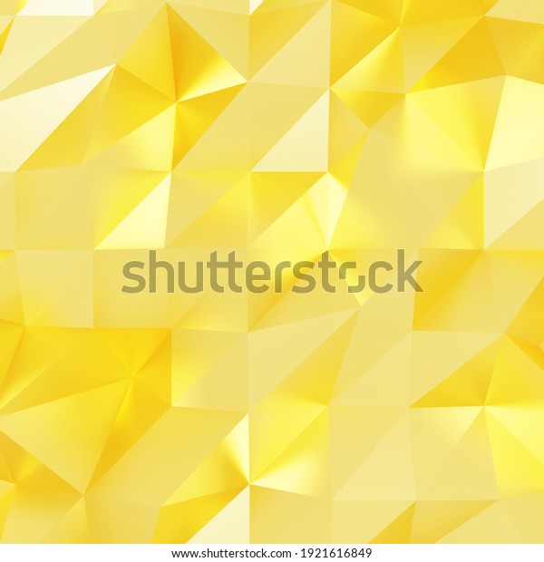 Gold Polygon Background 3d Rendering 3d Stock Illustration 1921616849 ...
