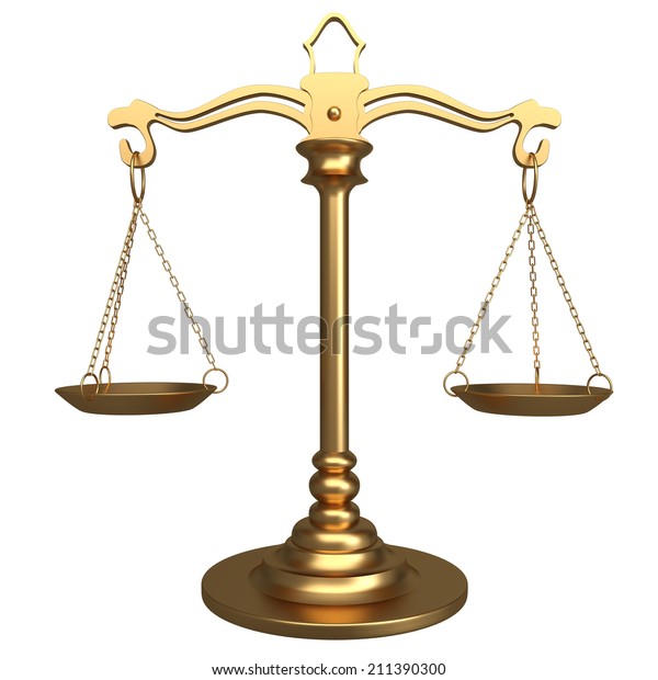 Gold Scales Justice Isolated On White Stock Illustration 211390300 Gold Scales Justice Isolated On White Stock Illustration 211390300