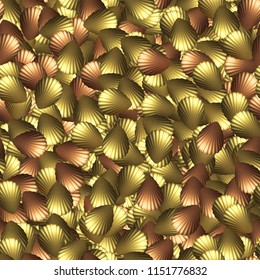Gold Shell Seamless Texture 3d Illustration 스톡 일러스트 1151776832 ...