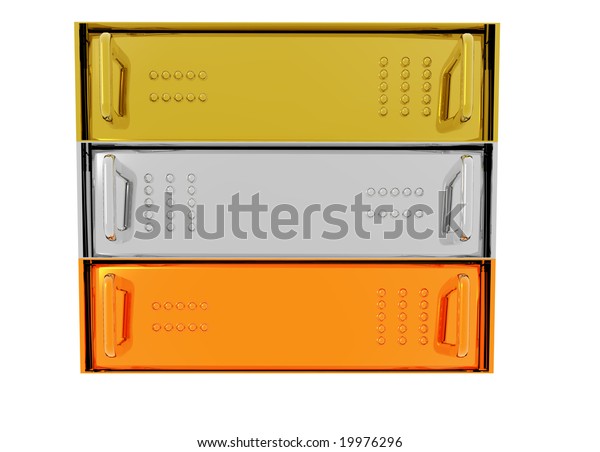 Gold Silver Bronze Server Rack Hosting Stock Illustration 19976296 ...
