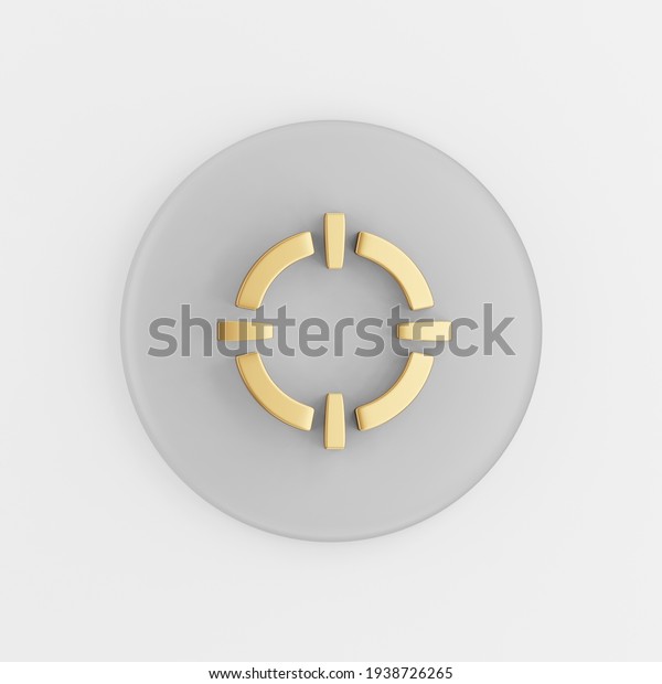 Gold Target Icon 3d Rendering Round Stock Illustration 1938726265 ...