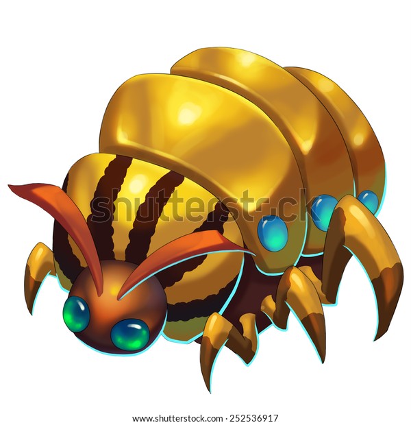 Gold Train Bug Creature Design Stock Illustration 252536917 | Shutterstock