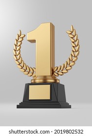 Gold Trophy Isolated 3d Rendering Stock Illustration 2019802532 ...