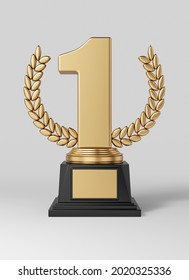 Gold Trophy Isolated 3d Rendering Stock Illustration 2020325336 ...
