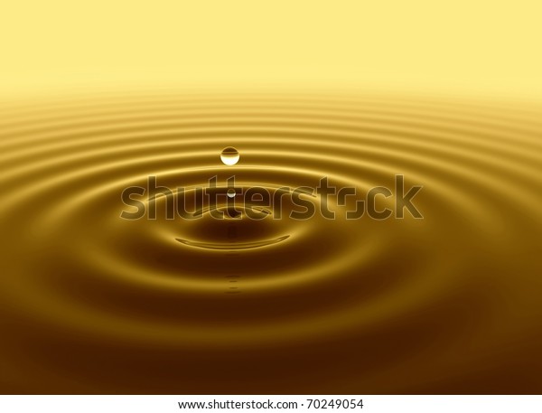 Gold Water Drop Stock Illustration 70249054