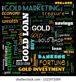 Gold Word Cloud Text Word Cloud Stock Illustration 1521971009 ...