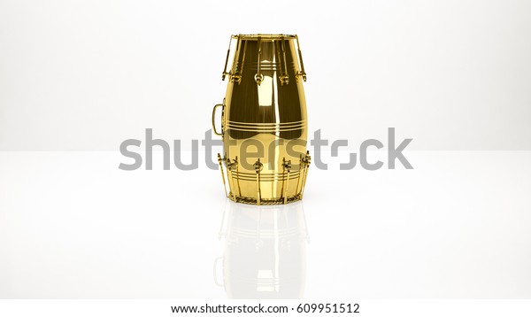 Golden 3d Rendering Bongo Inside Studio Stock Illustration 609951512 ...