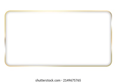 Golden Blank Empty Frame Button On Stock Illustration 2149675765 ...