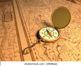 Golden Compass Stock Illustration 23948662 | Shutterstock