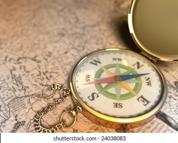 Golden Compass Stock Illustration 24038083 | Shutterstock