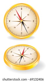 Golden Compass Stock Illustration 69132406 | Shutterstock