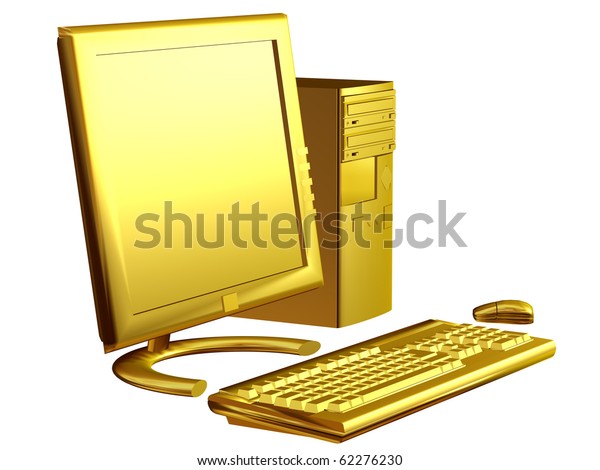 Golden Computer Stock Illustration 62276230 | Shutterstock