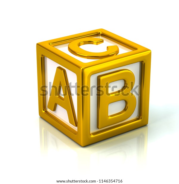 Golden Cube Letters B C 3d Stock Illustration 1146354716 | Shutterstock