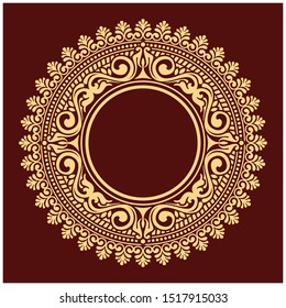 Golden Element Frames Design Templateelement Eastern Stock Illustration ...