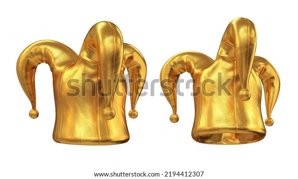 Golden Jester Hat Two Types On Stock Illustration 2194412307 | Shutterstock