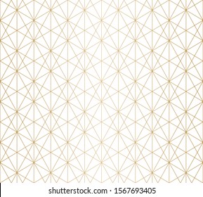 Golden Lines Pattern Vector Geometric Seamless Stock Vector (Royalty ...