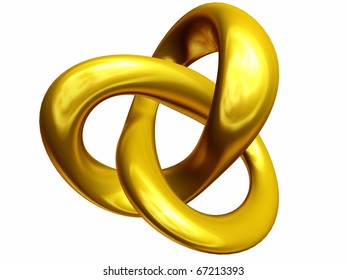 Golden Infinite Loop Golden Torus Stock Illustration 79583128 ...