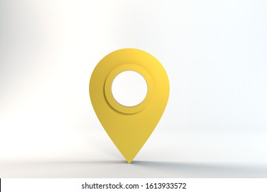 Map Marker Icon 3d Render Golden Stock Illustration 1060279421 ...