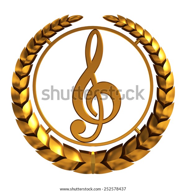 Golden Treble Clef 3d Model Stock Illustration 252578437 | Shutterstock