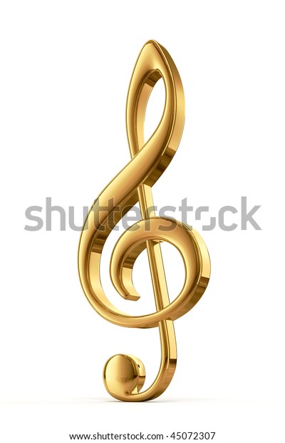 Golden Treble Clef 3d Render Stock Illustration 45072307 | Shutterstock