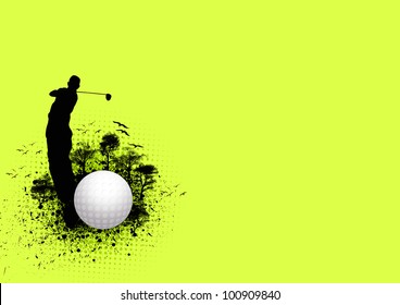 Golf Background Poster Web Leaflet Magazine Stock Illustration ...