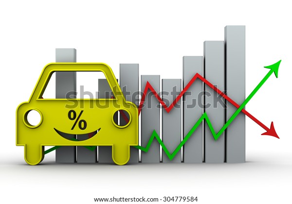 Good Car Loan Graph Changes Interest Stock Illustration 304779584