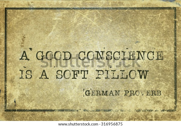 Good Conscience Soft Pillow Ancient German Stock Illustration 316956875 ...