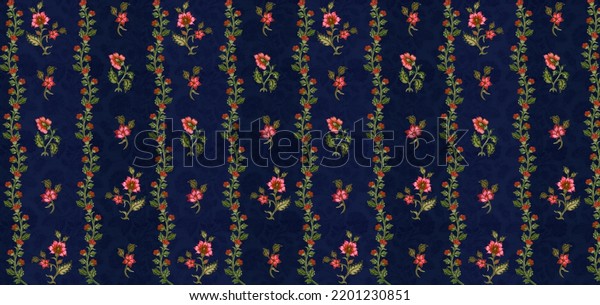 Good Earth Chintz Border Booti Print Stock Illustration 2201230851 | Shutterstock