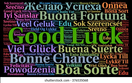 Good Luck Different Languages Word Cloud Stock Illustration 379010164 ...