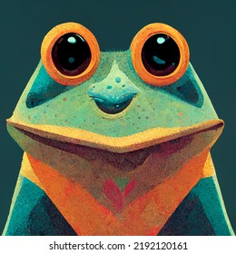 Goofy Looking Frog Face Stock Illustration 2192120161 | Shutterstock